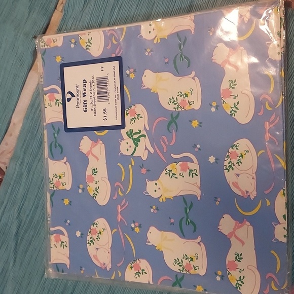Paramount | Other | Vintage Paramount Gift Wrap Cat New | Poshmark